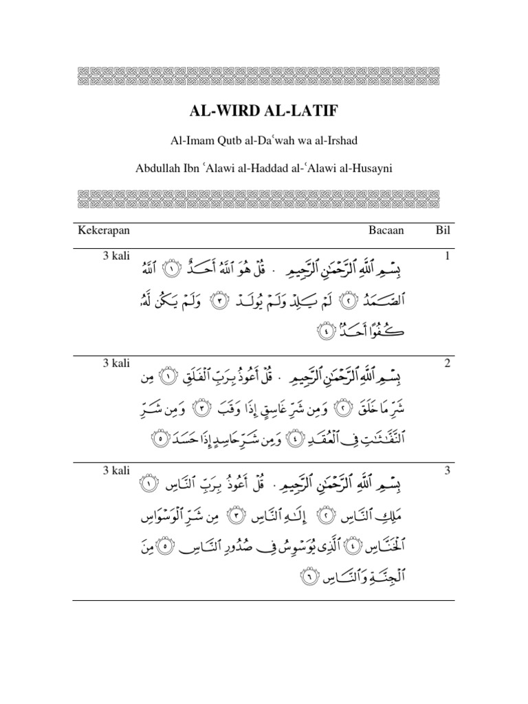 Al Wird Al Latif Stand Alone | PDF