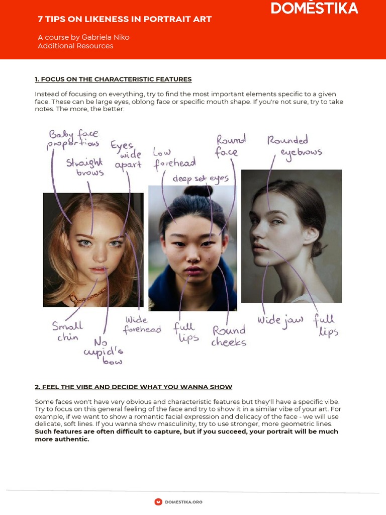 U4 - 02 (Tips On Likeness in Portrait Art) | PDF | Drawing