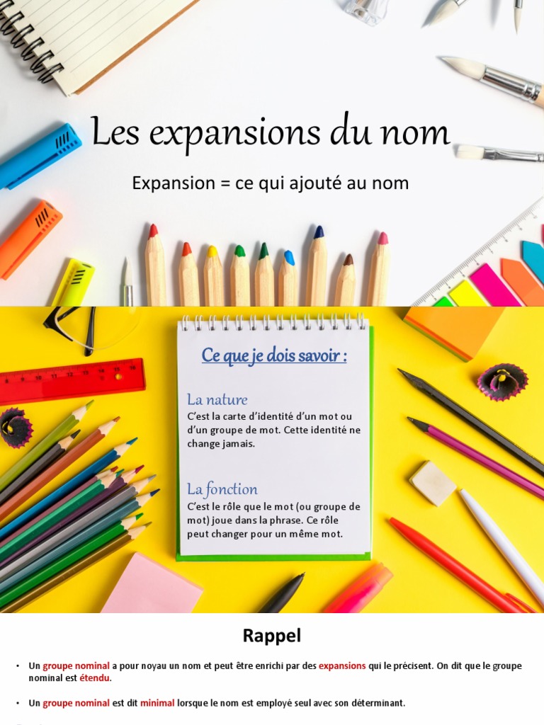 Expansions du Nom : Nature et Fonction | PDF