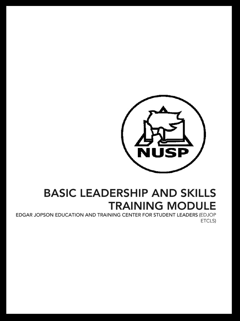 NUSP Basic Leadership and Skills Training Module 1 | PDF