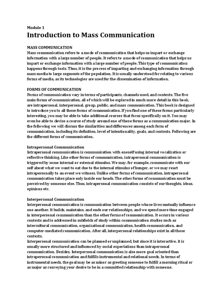 FMC Sem 1 Notes | PDF | Mass Media | Technological Convergence FMC Sem 1 Notes | PDF | Mass Media | Technological Convergence