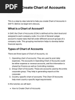 SAP S/4 HANA Chart of Accounts Guide | PDF | Financial Accounting | Expense