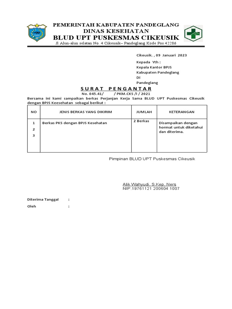 Surat Pengantar | PDF