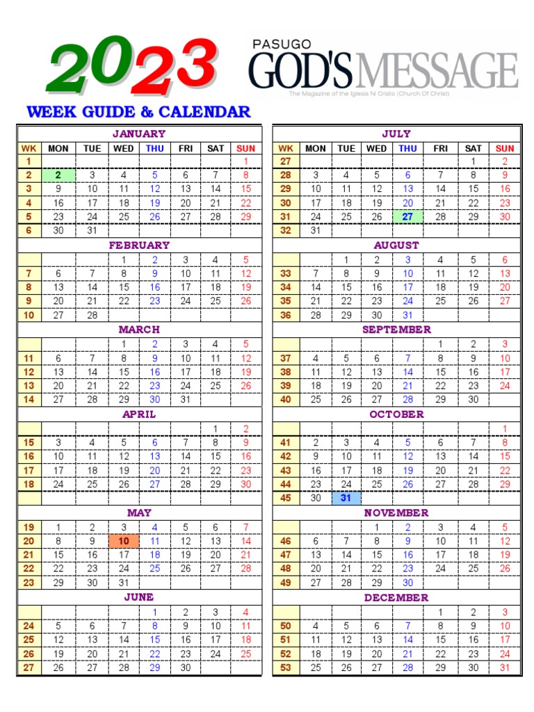 Week Guide 2023 | PDF