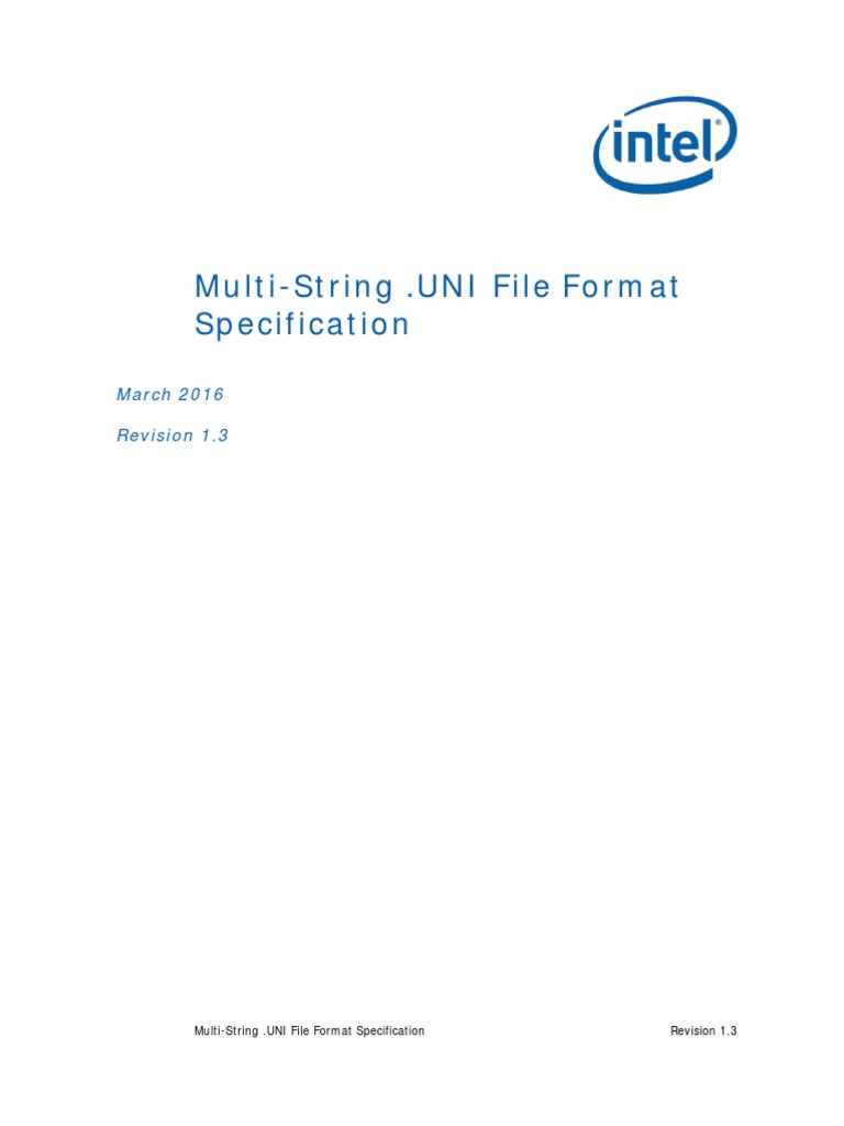 UNI File Spec v1.3 | PDF | Library (Computing) | Class (Computer Programming)
