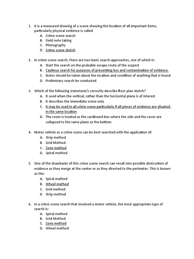 Crime Scene Investigation: Principles, Procedures and Techniques | PDF ...