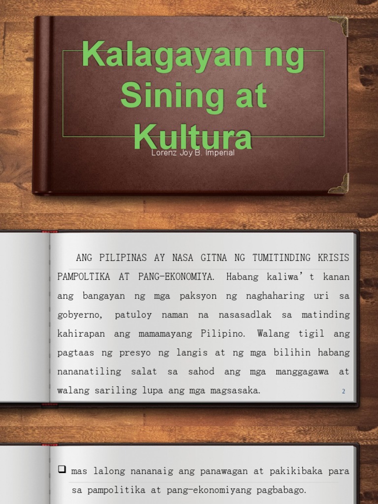 Kalagayan NG Sining at Kultura | PDF
