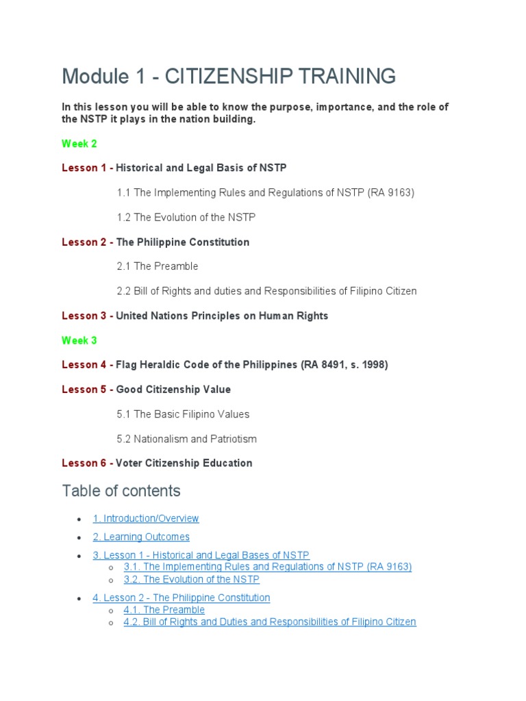 NSTP Module | PDF | Human Rights | Justice