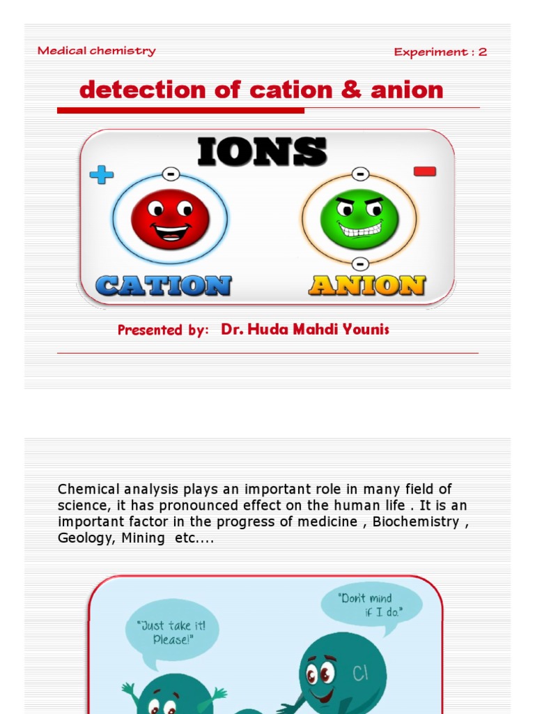 Detection of Cation & Anion | PDF | Ion | Salt (Chemistry)