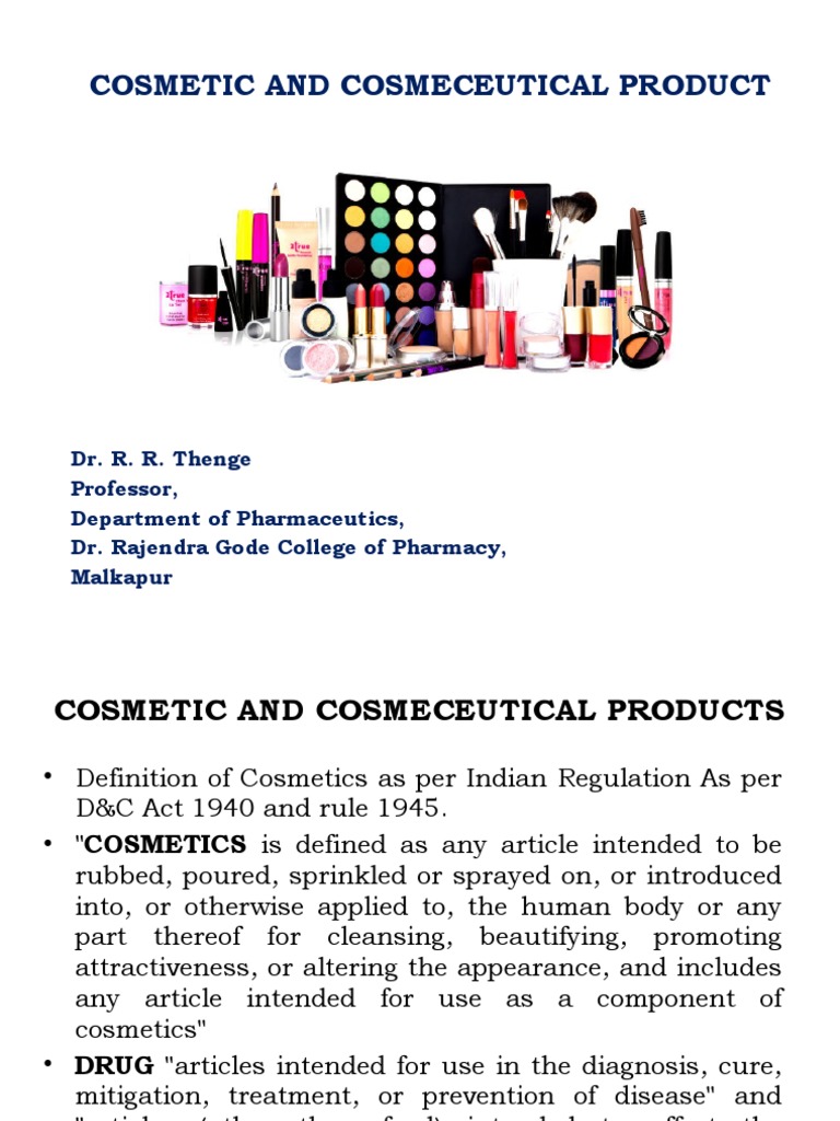 Cosmetic Science Introduction | PDF | Over The Counter Drug | Cosmetics
