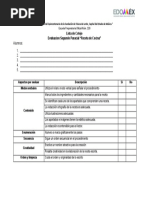 Rubrica para Evaluar Taller de Cocina | PDF