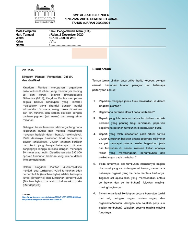 Pas1 Ipa G7 2020-21 | PDF