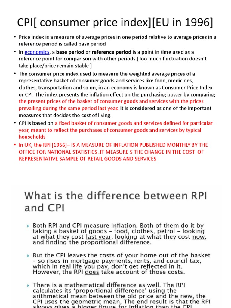 Understanding Consumer Price Index (CPI) | PDF