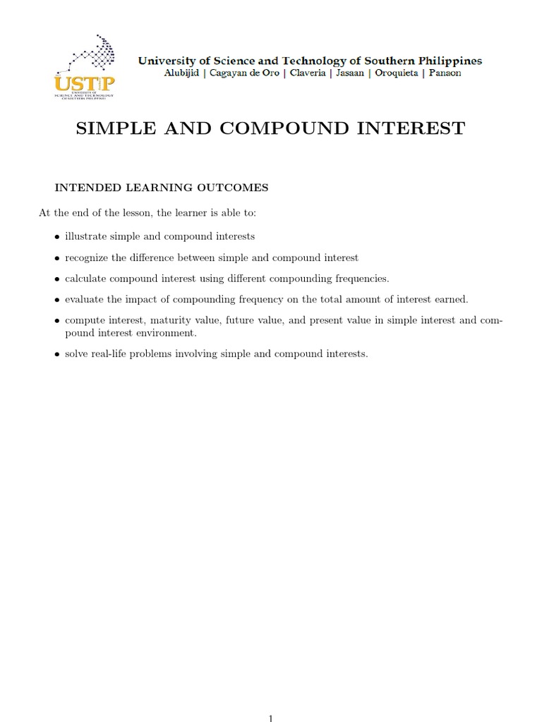 Simple and Compound Interest Guide | PDF | Interest | Compound Interest