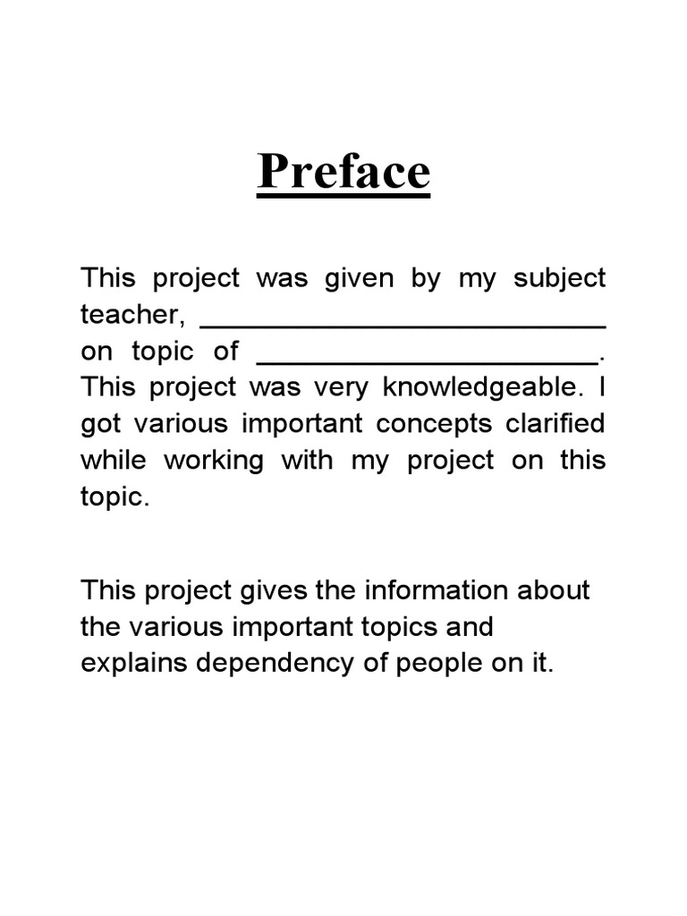 Preface, Acknowledgement, Certificate | PDF