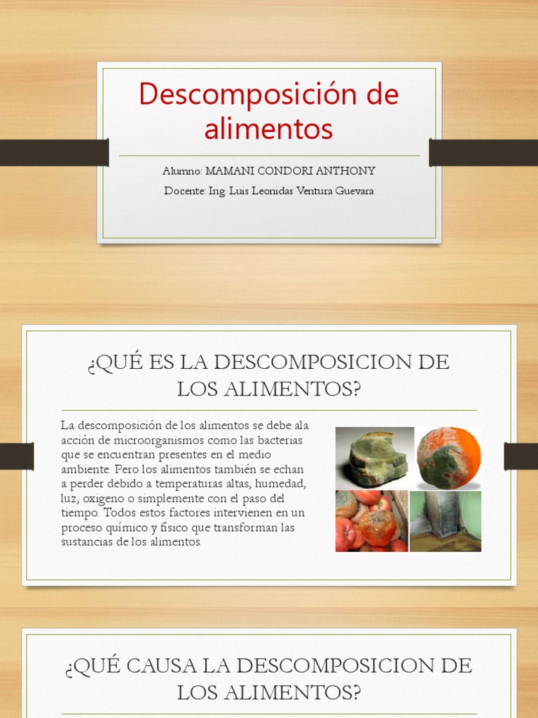 Descomposición de Alimentos | PDF