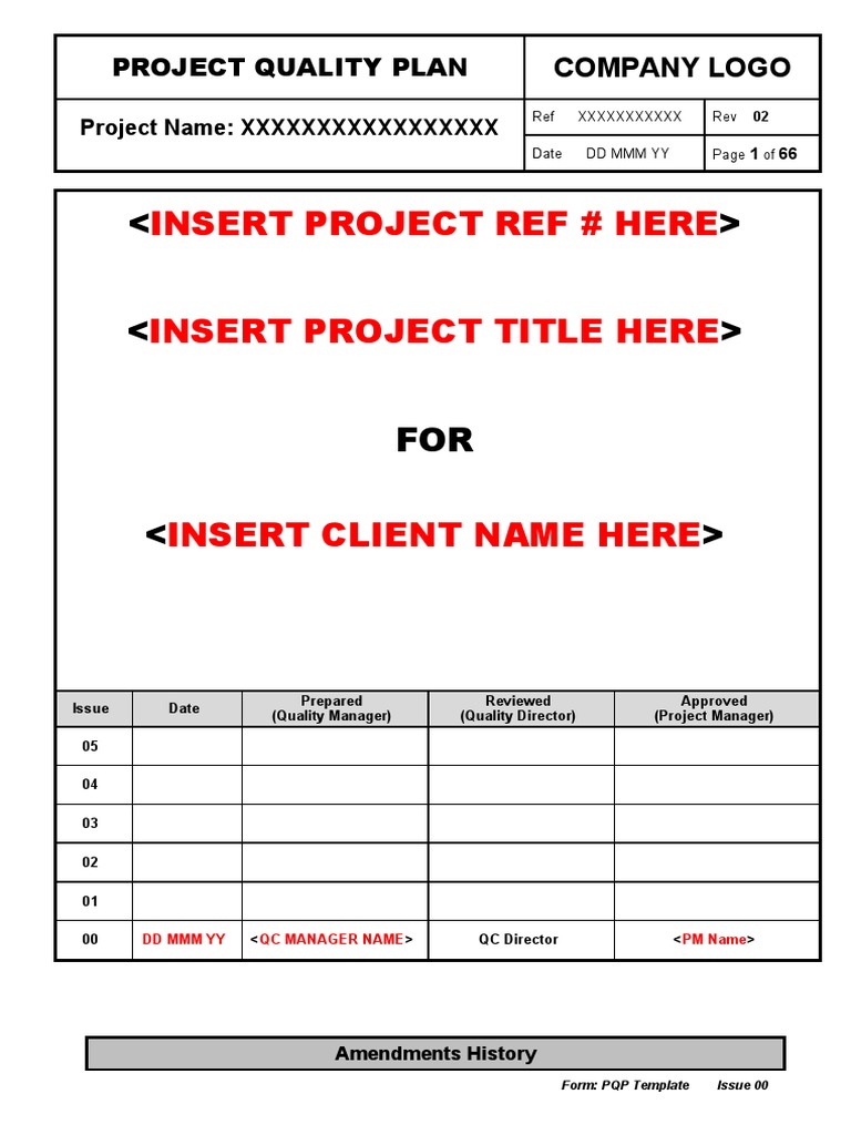 PQP Template Rev.02 | PDF | Specification (Technical Standard ...
