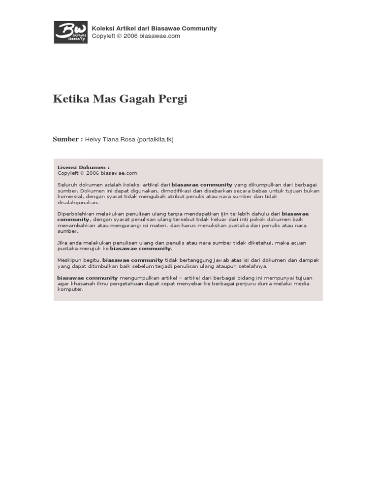 Ketika Mas Gagah Pergi | PDF