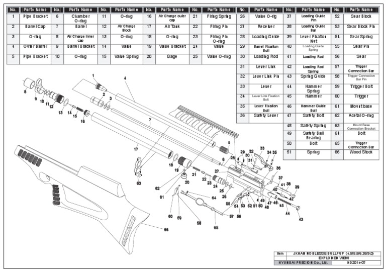 Noblesse Bullpup Exploded View Final | PDF | Trigger (Firearms) | Components