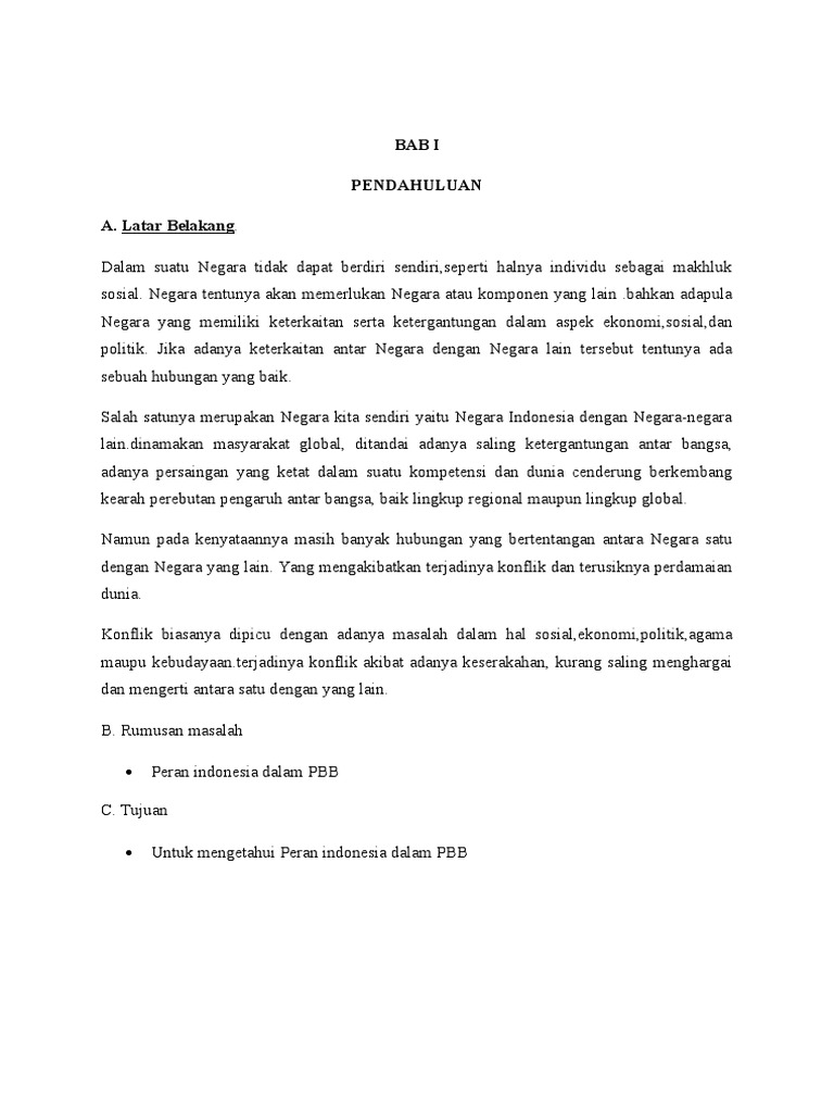 Peran Indonesia Dalam PBB | PDF