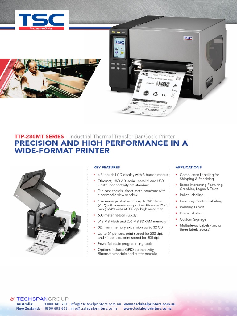 TSC TTP 384mt Thermal Transfer Printer | PDF | Printer (Computing ...