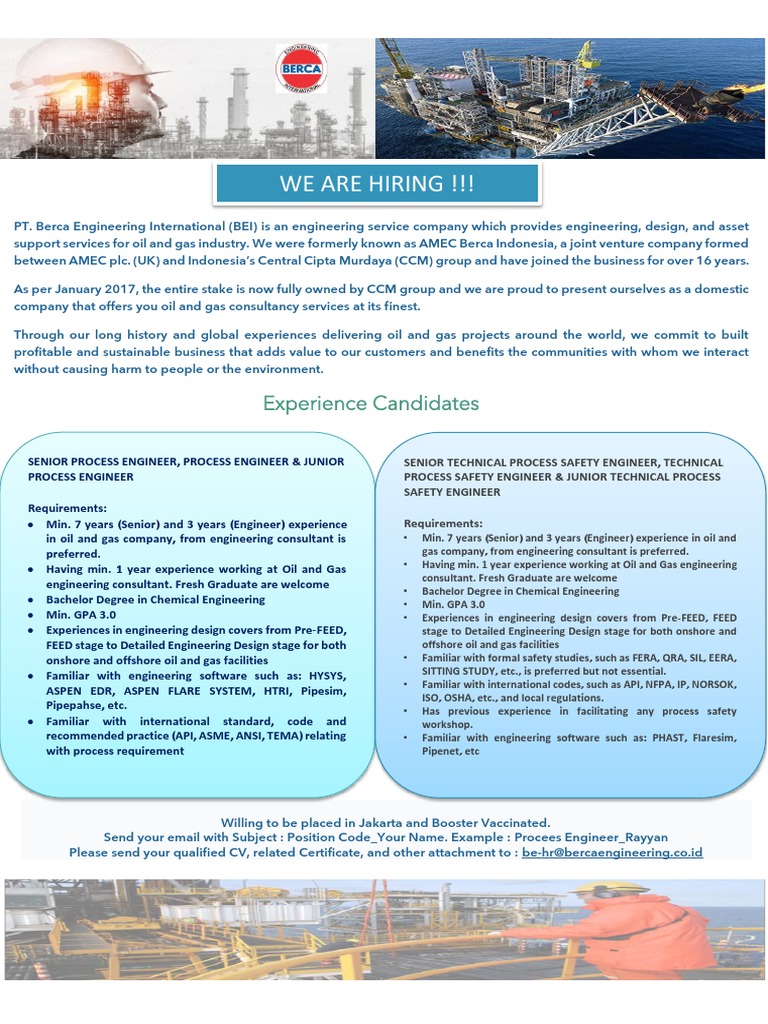 Process Engineer & Technical Process Safety Engineer - OK | PDF ...