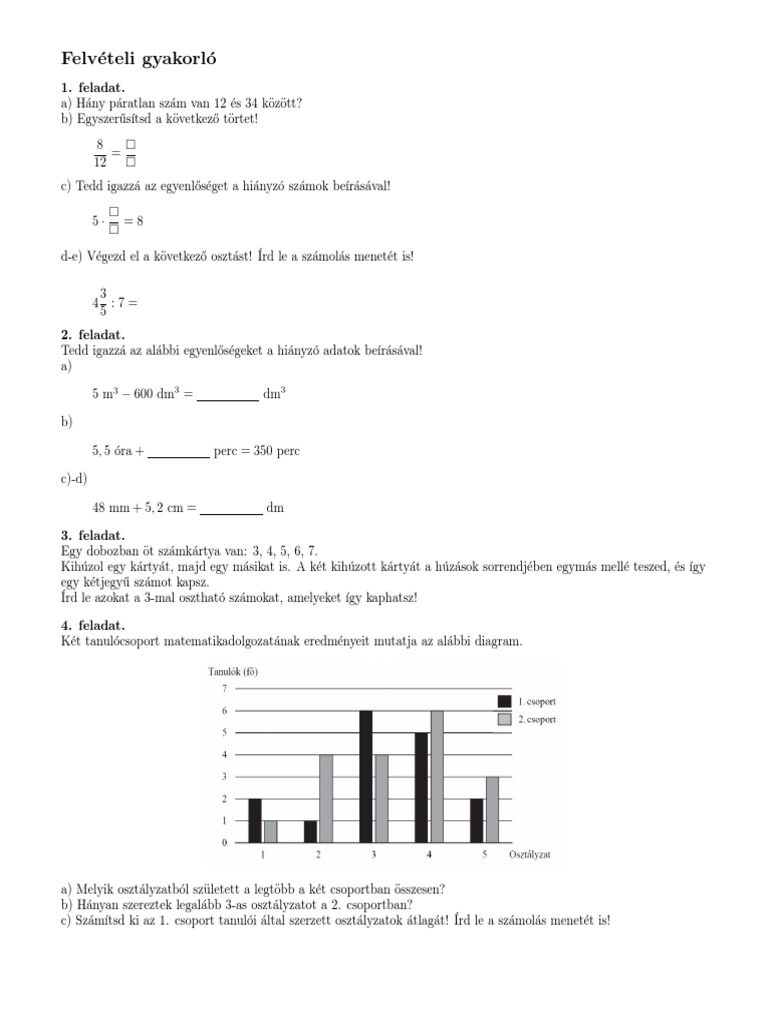 Felv Teli Gyakorl | PDF