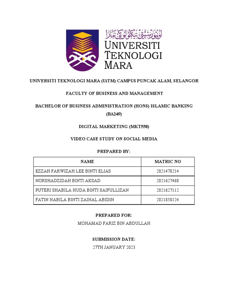 Assignment 3 (MKT558) | PDF | Social Media | Popular Culture & Media ...