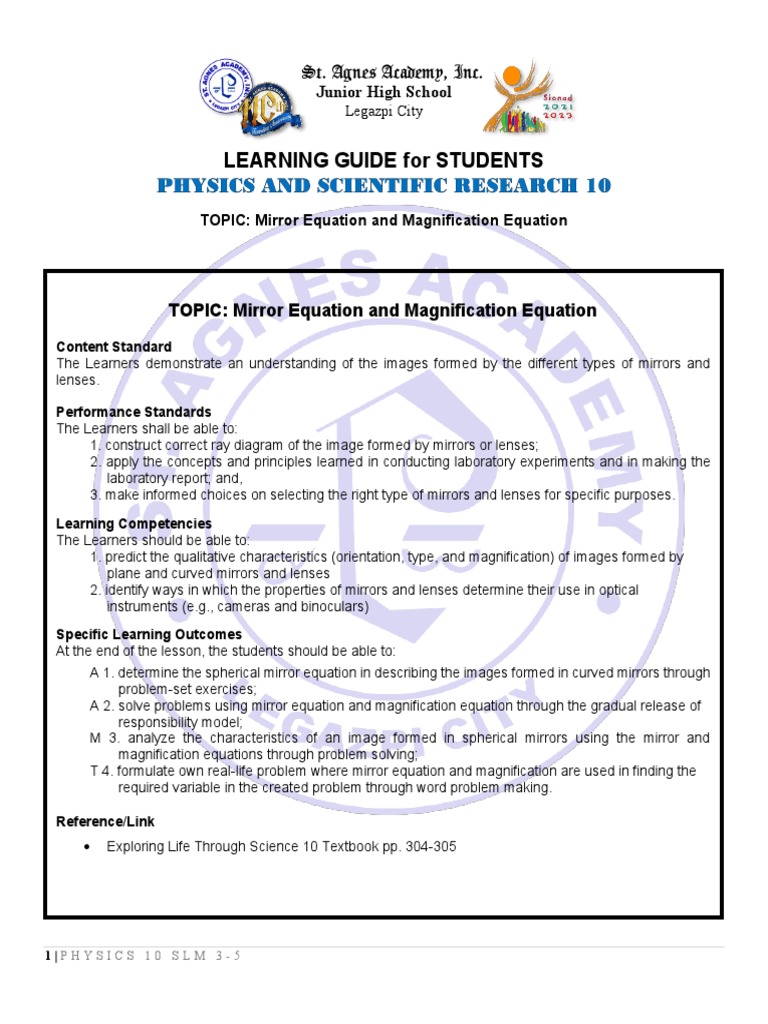 Learning Guide SLM 56 | Download Free PDF | Electromagnetic Radiation | Optics