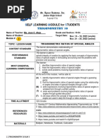 The Six Trigonometric Ratios Lesson Plan | PDF | Trigonometric ...