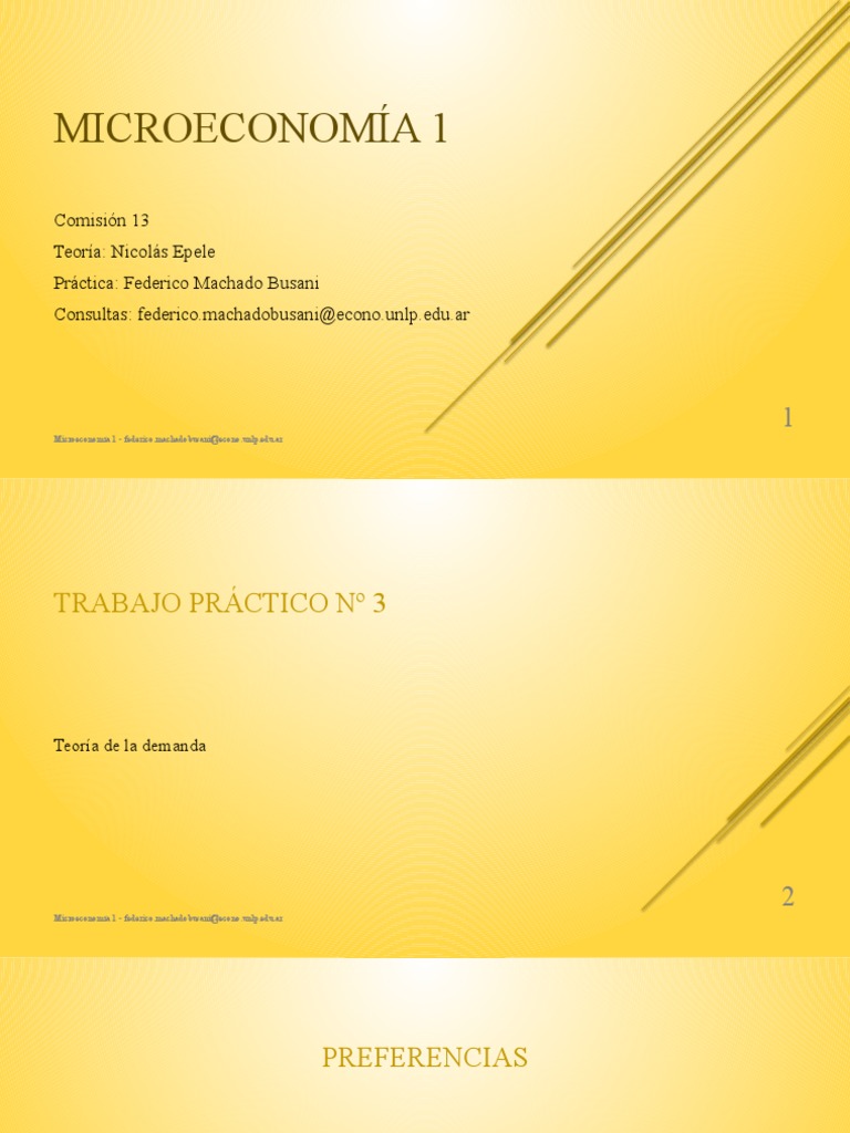 Clase 3 TP 3 | PDF | Microeconomía | Los consumidores