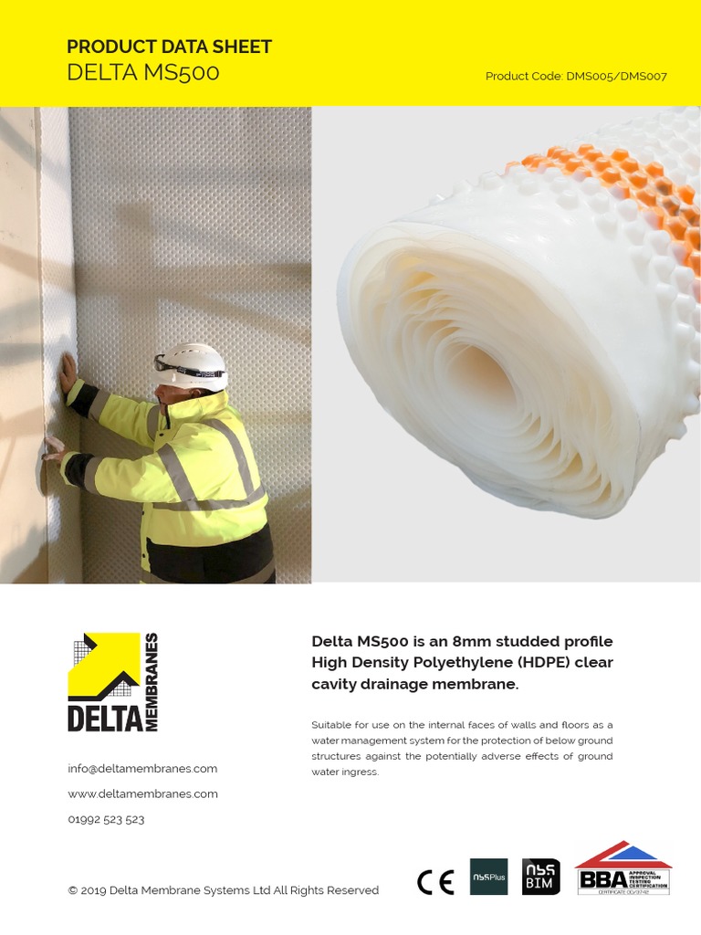 Delta MS500 Product Data Sheet | PDF | Applied And Interdisciplinary ...