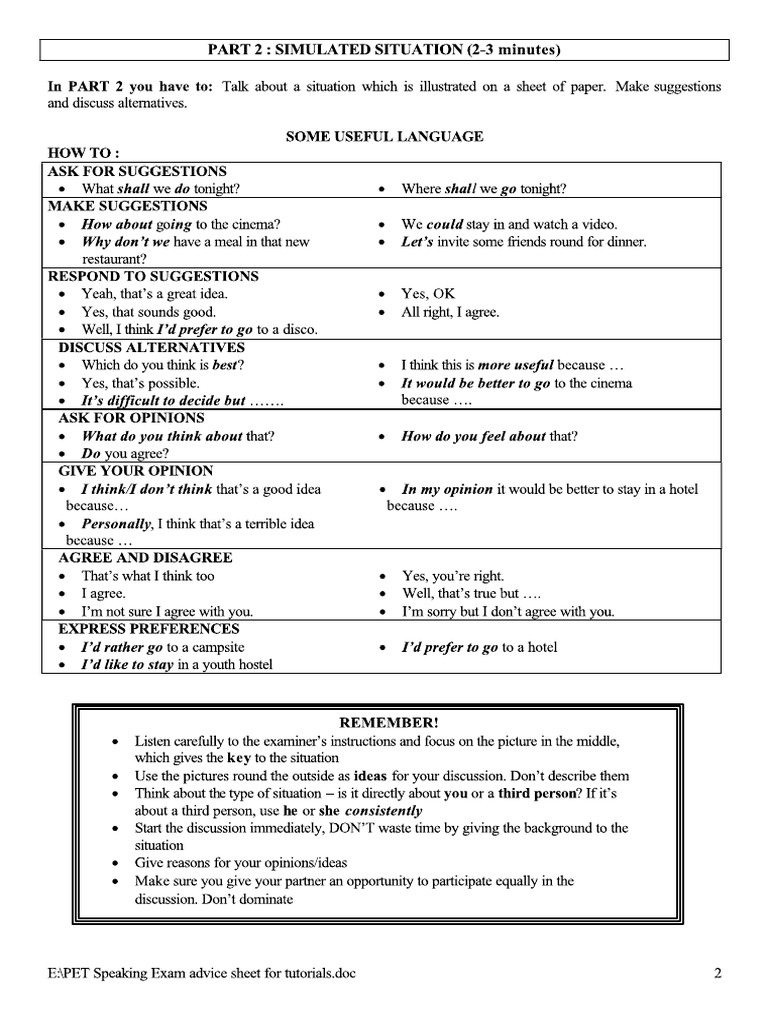 Speaking Part 3. Vocab | PDF