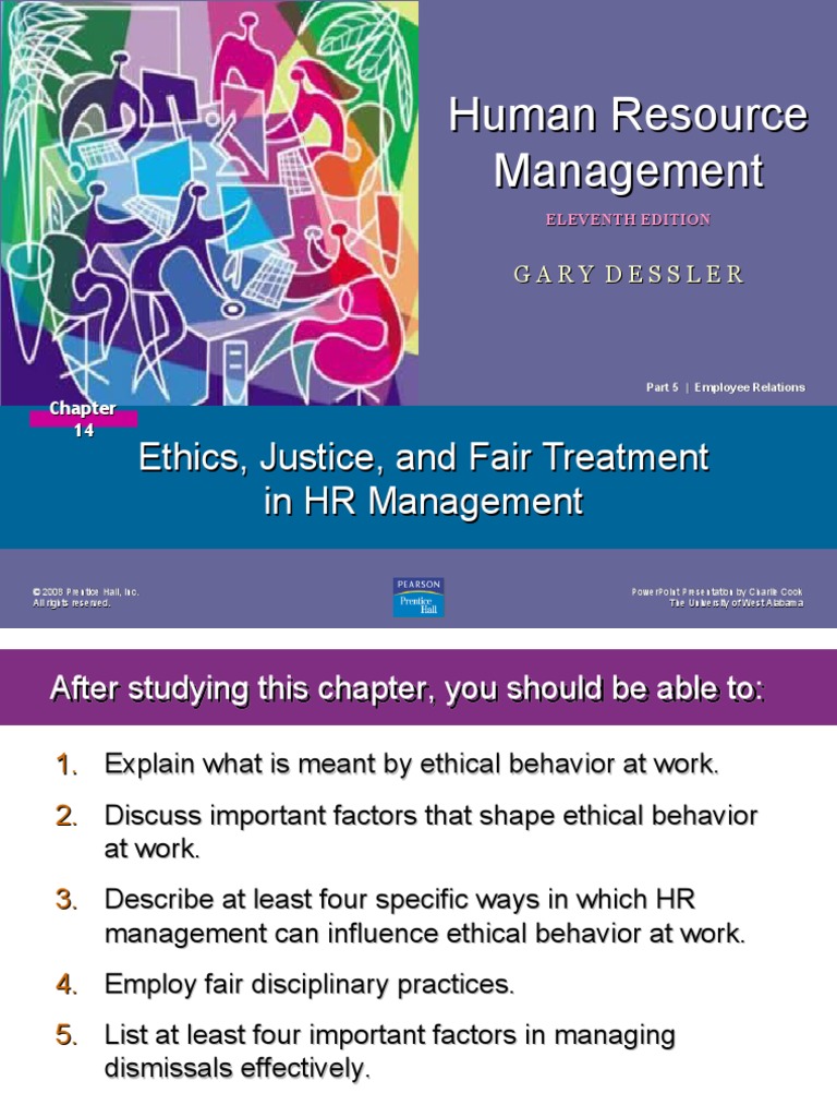 14 Ethics Justice and Fair Treatment in HR Management | PDF ...