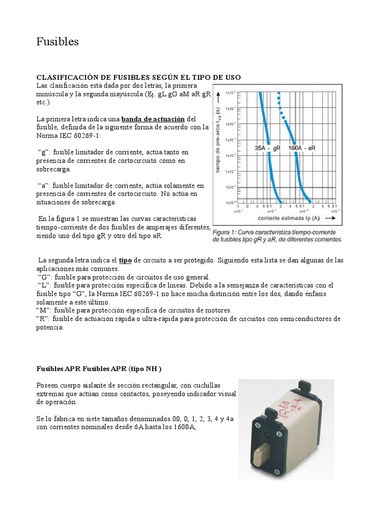 Fusibles Pdf Fusible Eléctrico Equipo Eléctrico