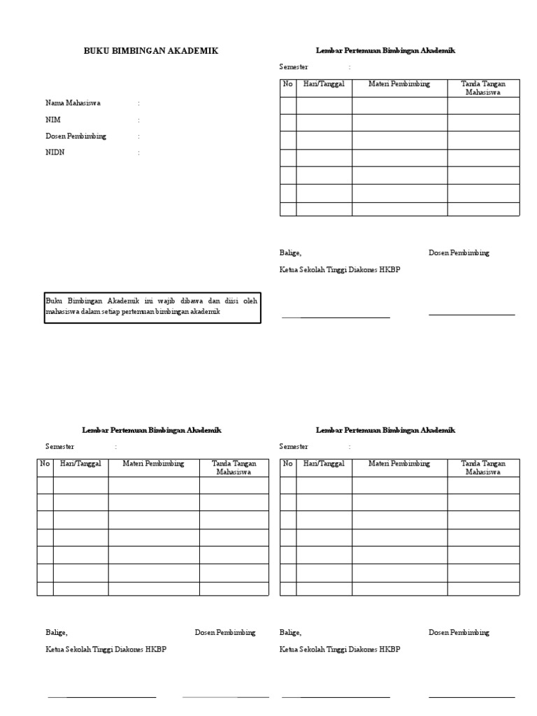 Buku Bimbingan Akademik | PDF