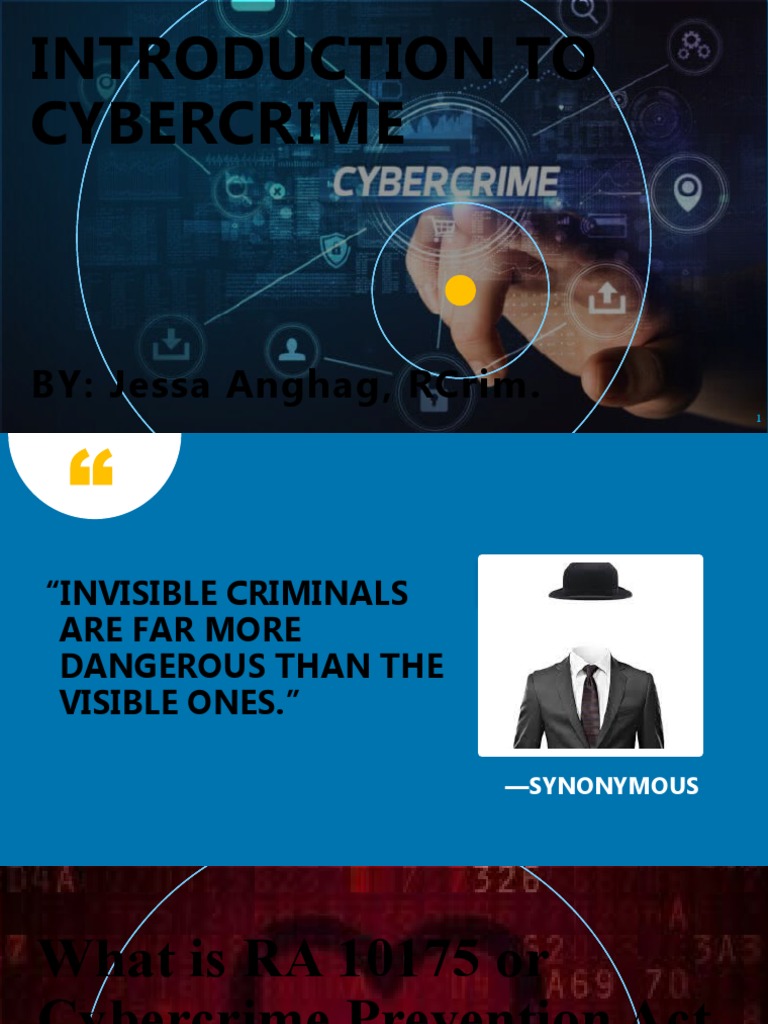 Introduction To Cybercrime | PDF | Cybercrime | Criminal Law