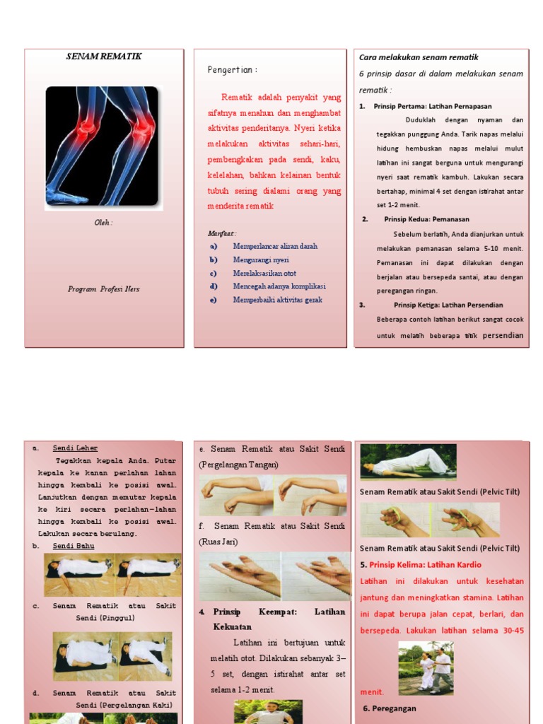 Leaflet Senam Rematik | PDF