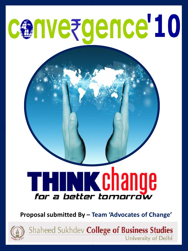 Proposal by Advocates of Change | PDF
