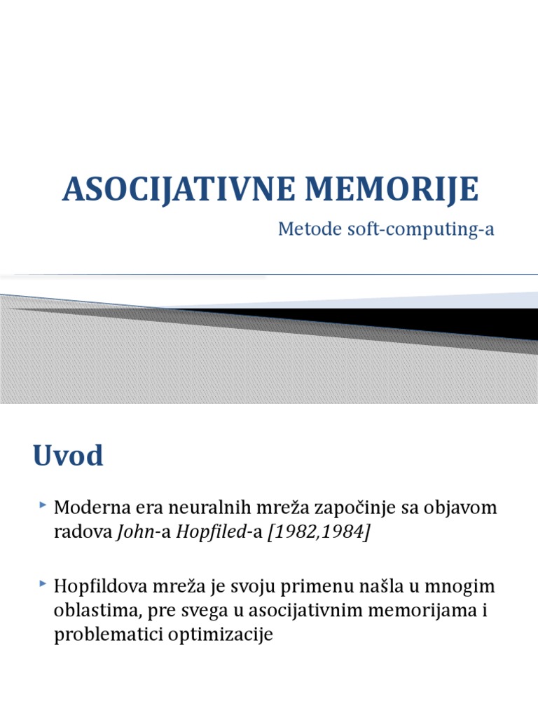 Asocijativne Memorije | PDF