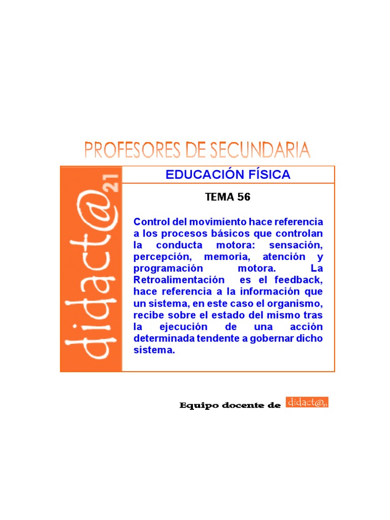 Tema 56 - S2ef | PDF | Aprendizaje | Memoria