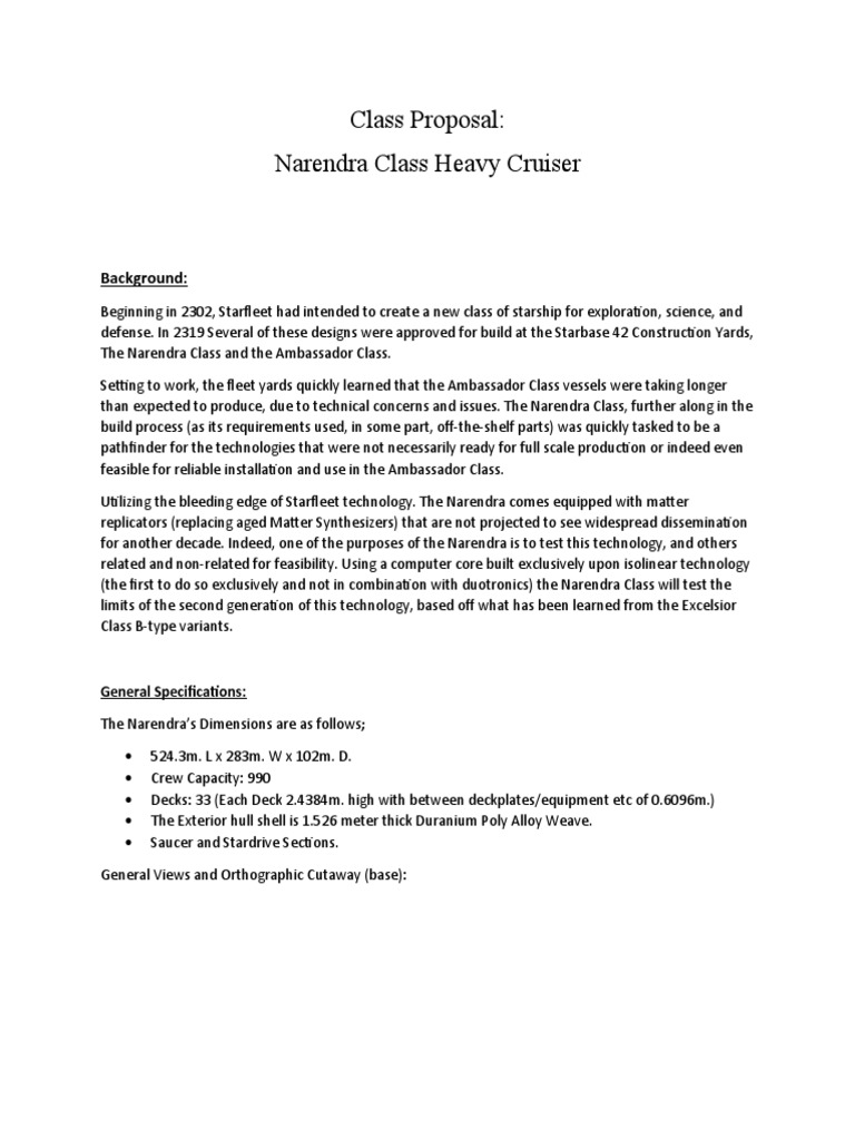Narendra Class Proposal | PDF