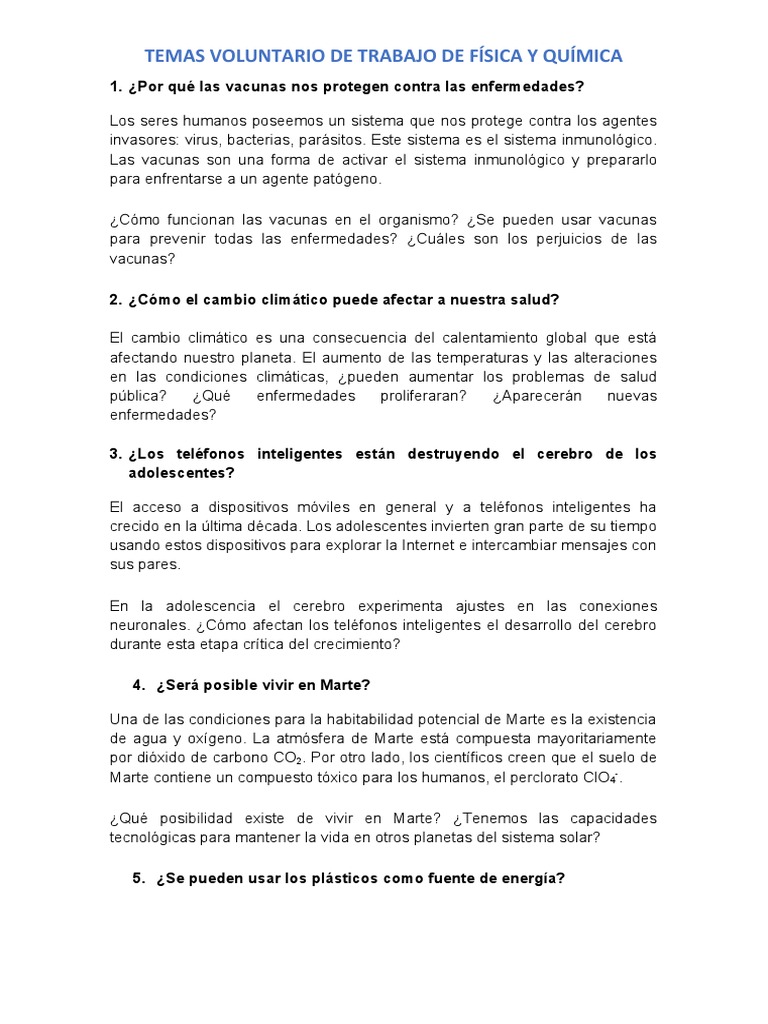 Trabajo Voluntario FQ 2 EVAL. | PDF | Combustibles fósiles | El plastico