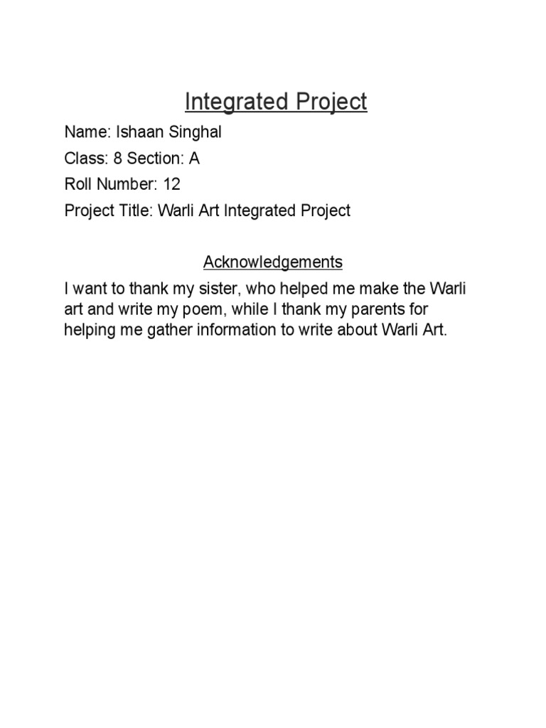Integrated Project | PDF