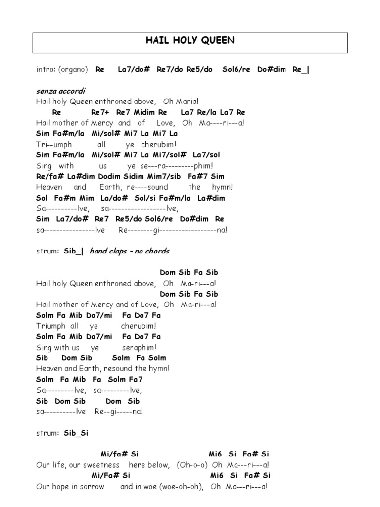 Hail Holy Queen | PDF
