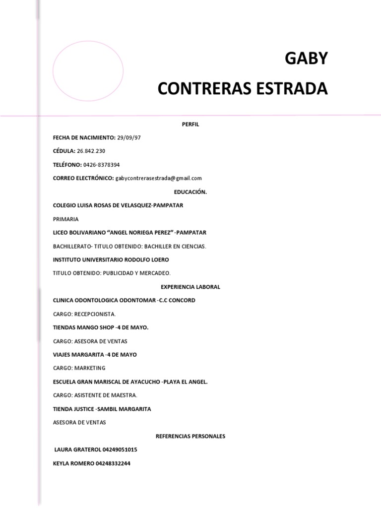 Curri Culo Gaby | PDF