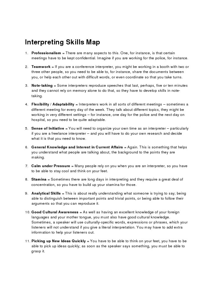 Essential Interpreting Skills Overview | PDF | Language Interpretation ...