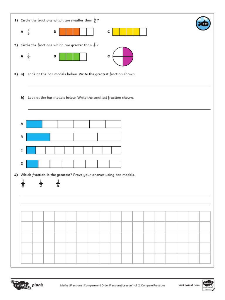 Comparing and Ordering Fractions | PDF | Numbers | Mathematics