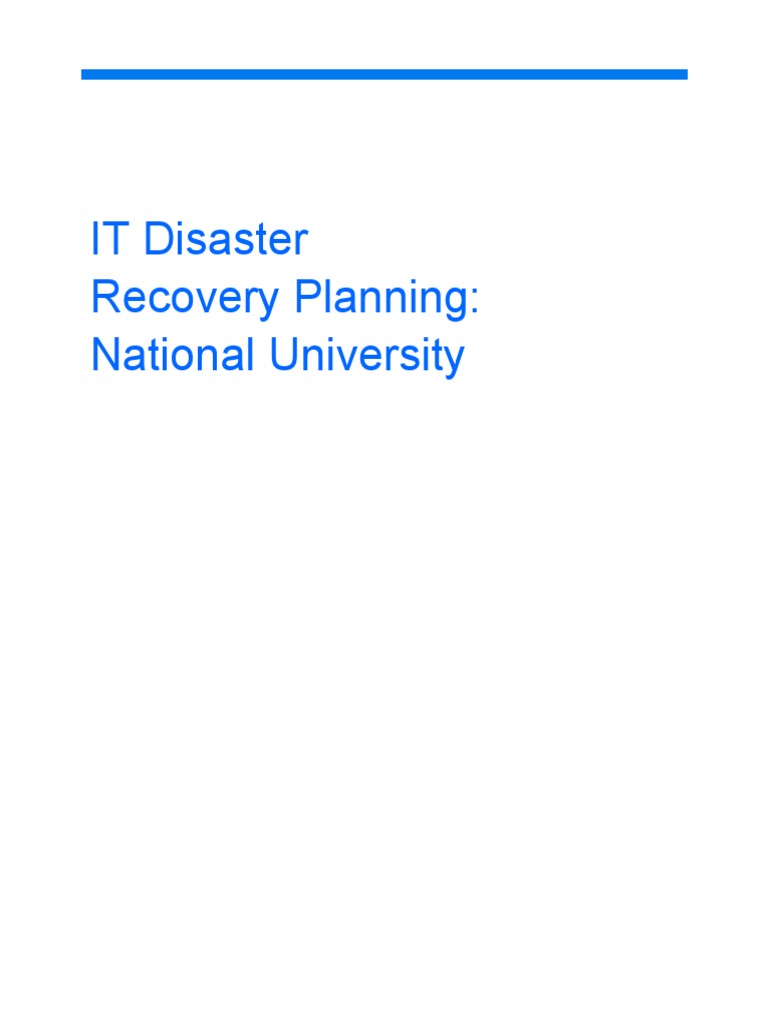DRP-Template Ilagan | PDF | Disaster Recovery | Information Technology ...
