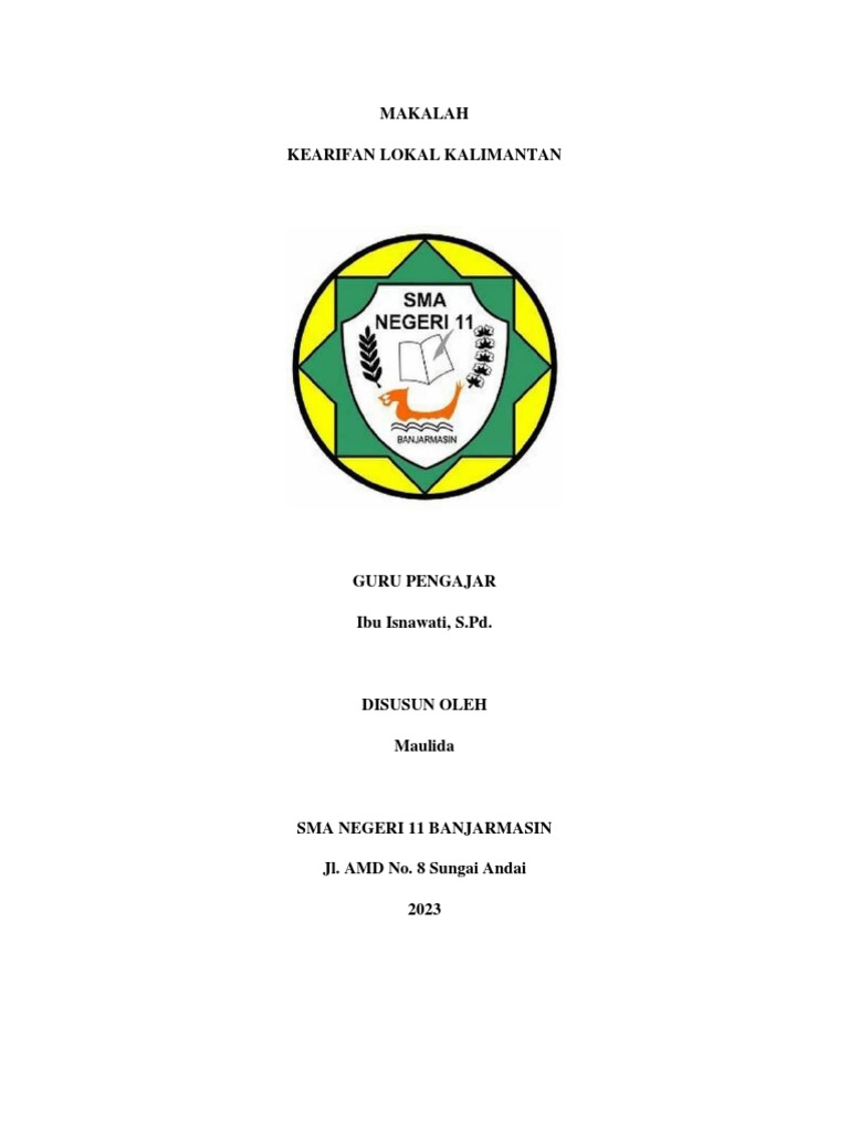 Makalah Kearifan Lokal | PDF